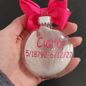 Memorial Funeral Gift in Loving Memory Infant Loss Gift, Baby Feather ...