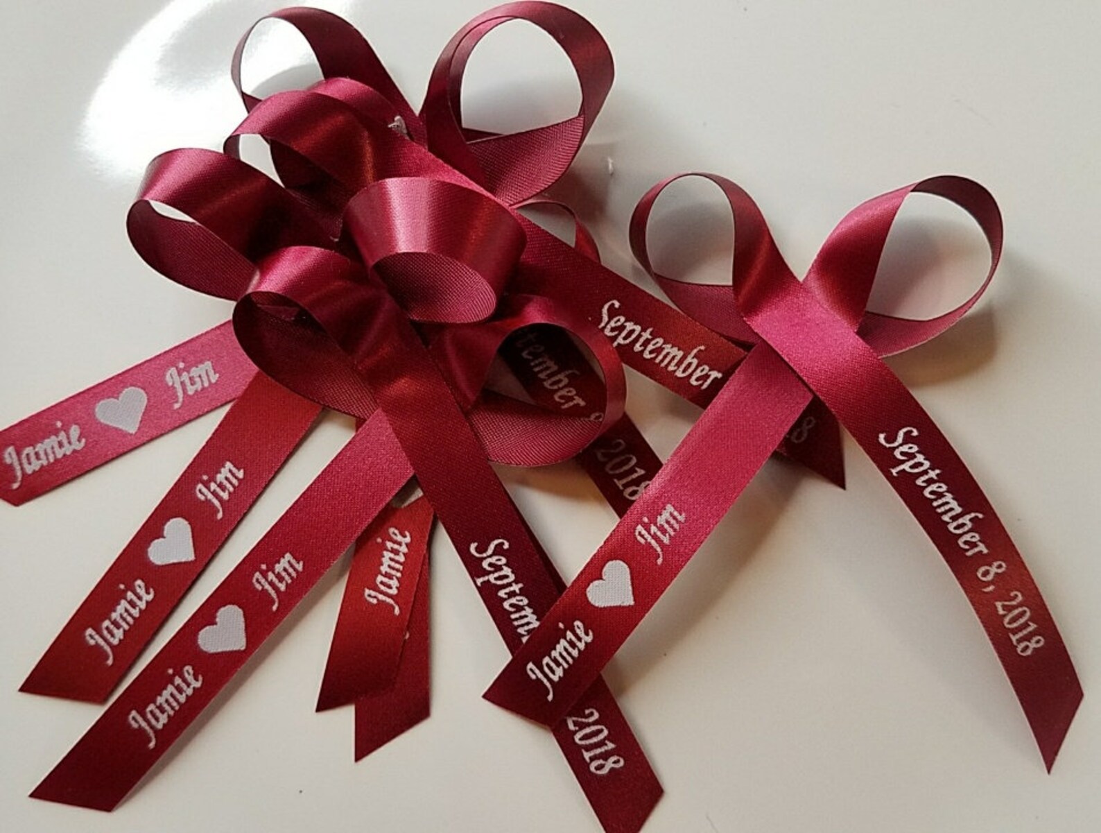 Personalized Ribbon Bows Wedding Bridal Shower Baby Shower - Etsy