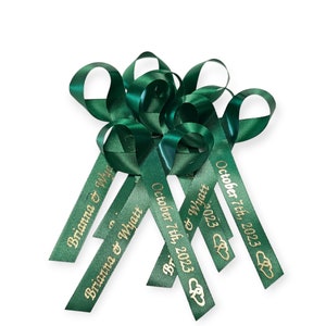 Personalized Wedding Ribbons - Bridal Shower or Anniversary Assembled ...