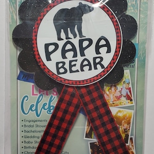 Mama & Papa Bear Baby Shower Sash Pin to Wear at Woodland Shower or ...