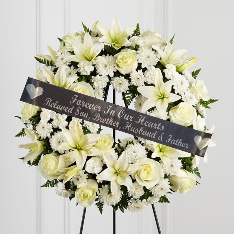 Personalized Memorial Funeral Sash Ribbon or Celebration of - Etsy
