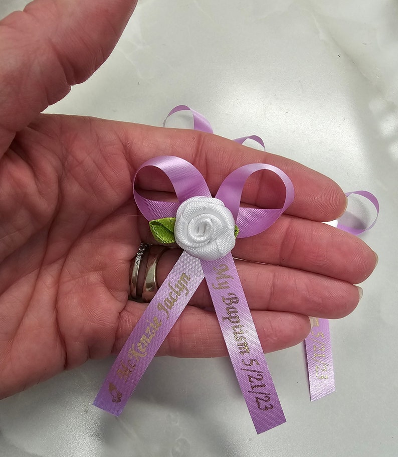 25 Personalized Ribbons Bridal Baby Shower Wedding or - Etsy