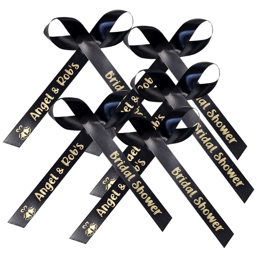 Personalized Wedding Ribbons - Bridal Shower or Anniversary Assembled ...