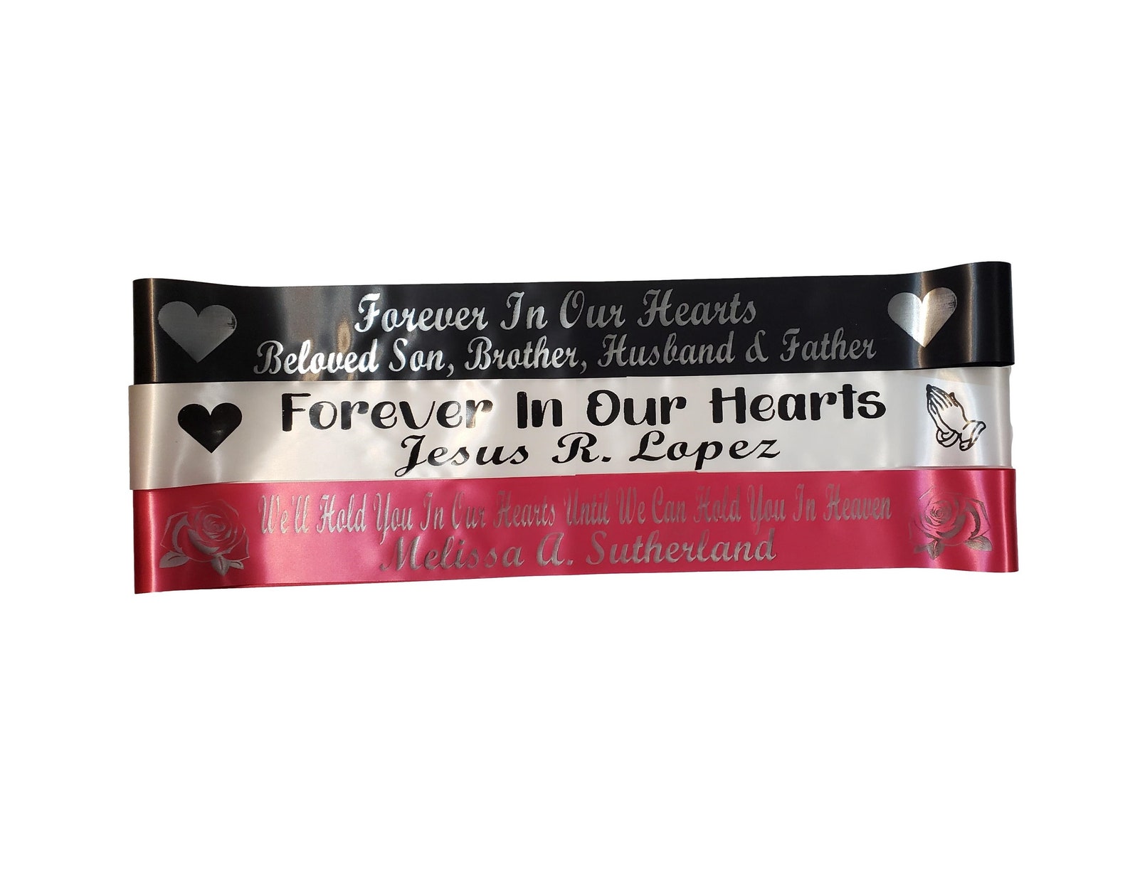 Personalized Memorial Funeral Sash Ribbon or Celebration of - Etsy