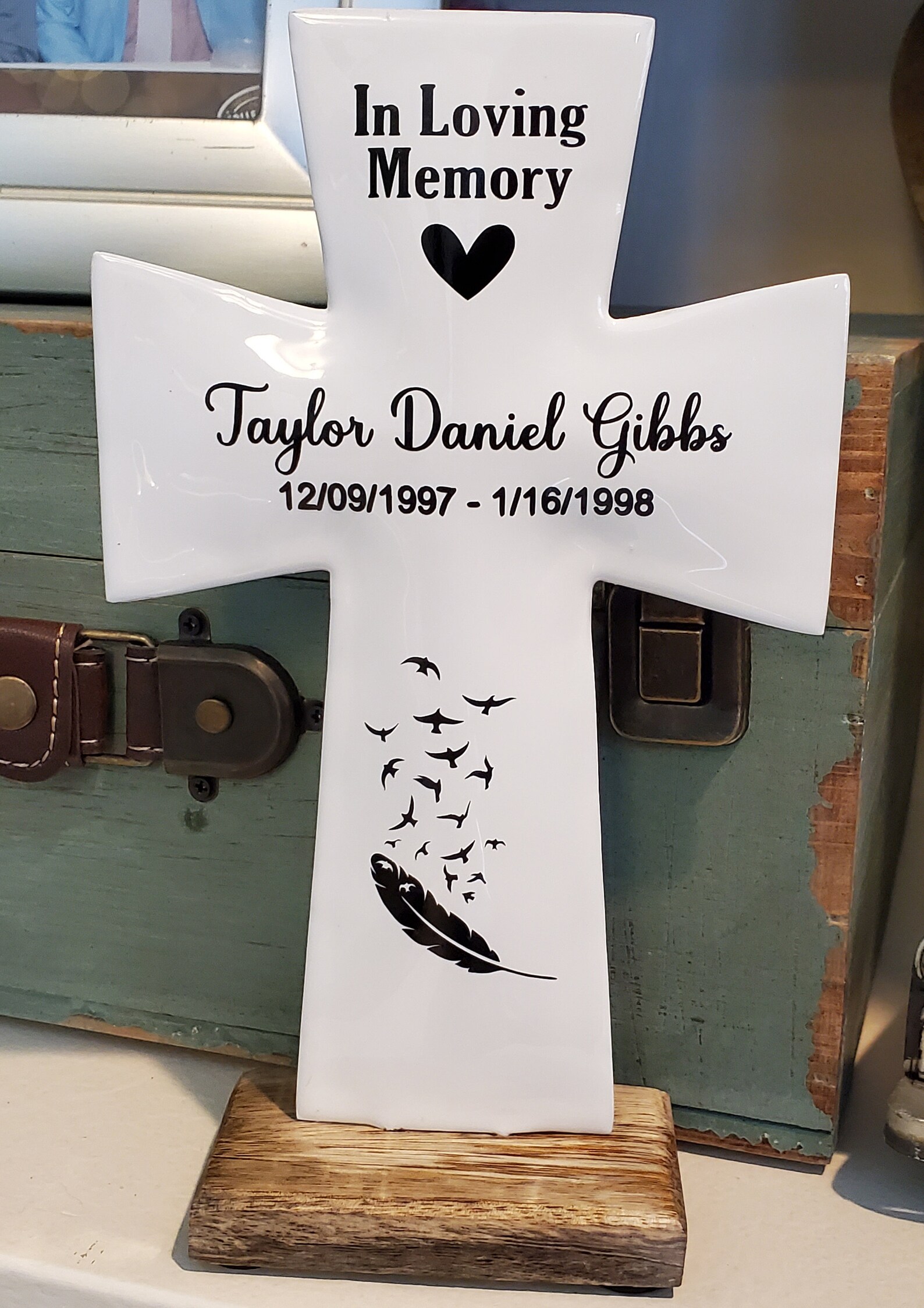 Personalized Memorial Gift Cross for Funeral or Celebration of | Etsy