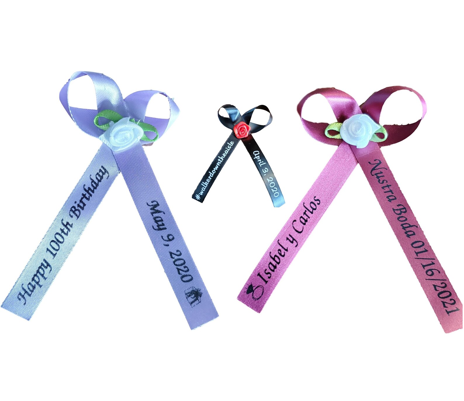 25 Personalized Ribbons Bridal Baby Shower Wedding or - Etsy