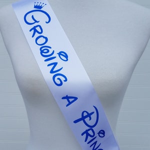 Growing a Prince Sash - Baby Shower Sash, Mom to Be Disney Inspired for ...