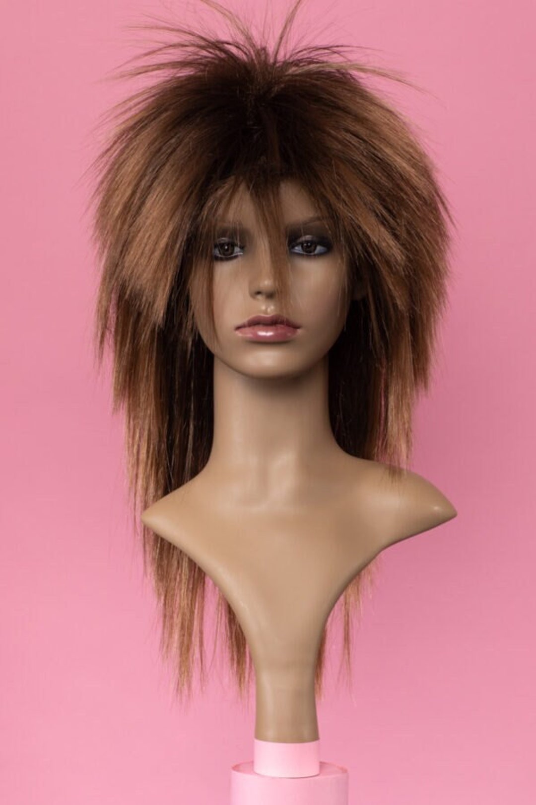 Tina Turner Inspired Brown Wig Jareth Goblin King Labyrinth Party 80s ...