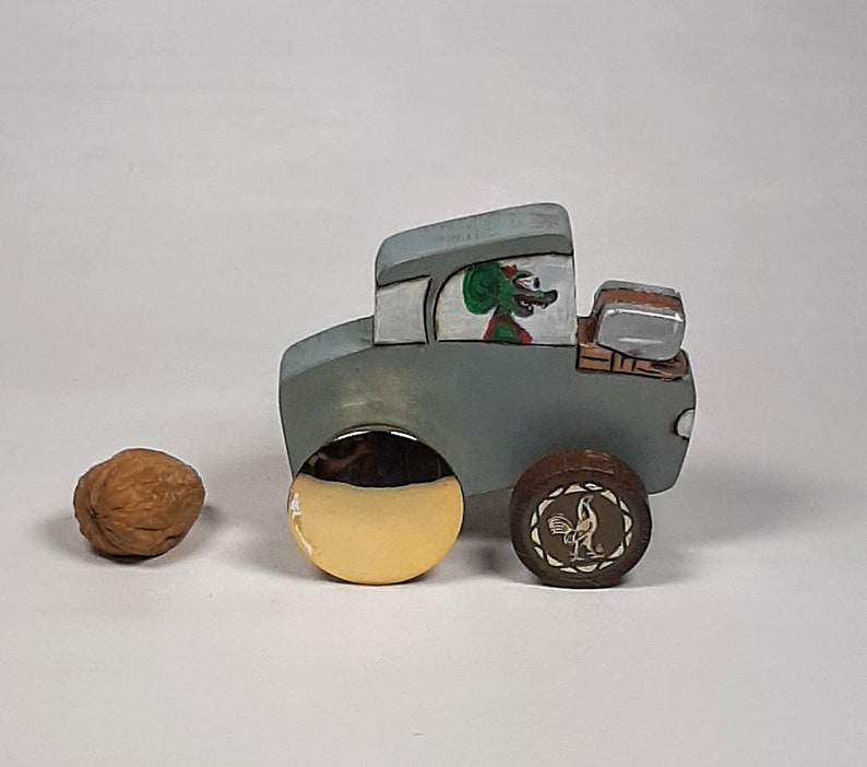 Hot Rod Wood Toy Car Lady Rat Fink Painted Sculpture With - Etsy Australia