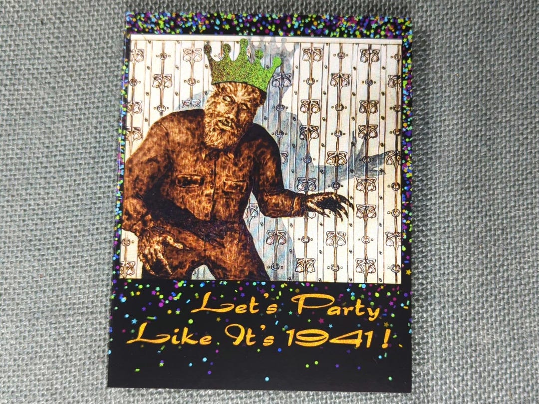 The Wolf Man, Lon Chaney Jr. Portrait - Birthday or Any Party Occasion ...