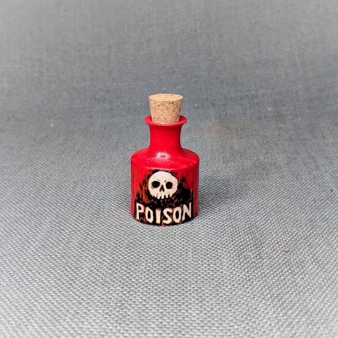 Poison Potion Wood Bottle With Skull - Great for Keeping Intentions ...