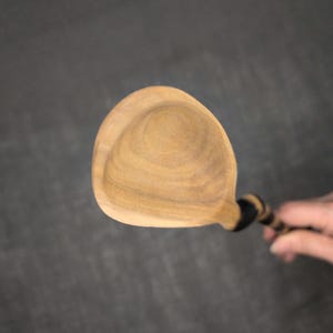 Wood Spoon Hand Carved, Shou Sugi Ban, Black Handle: Cooking, Serving ...