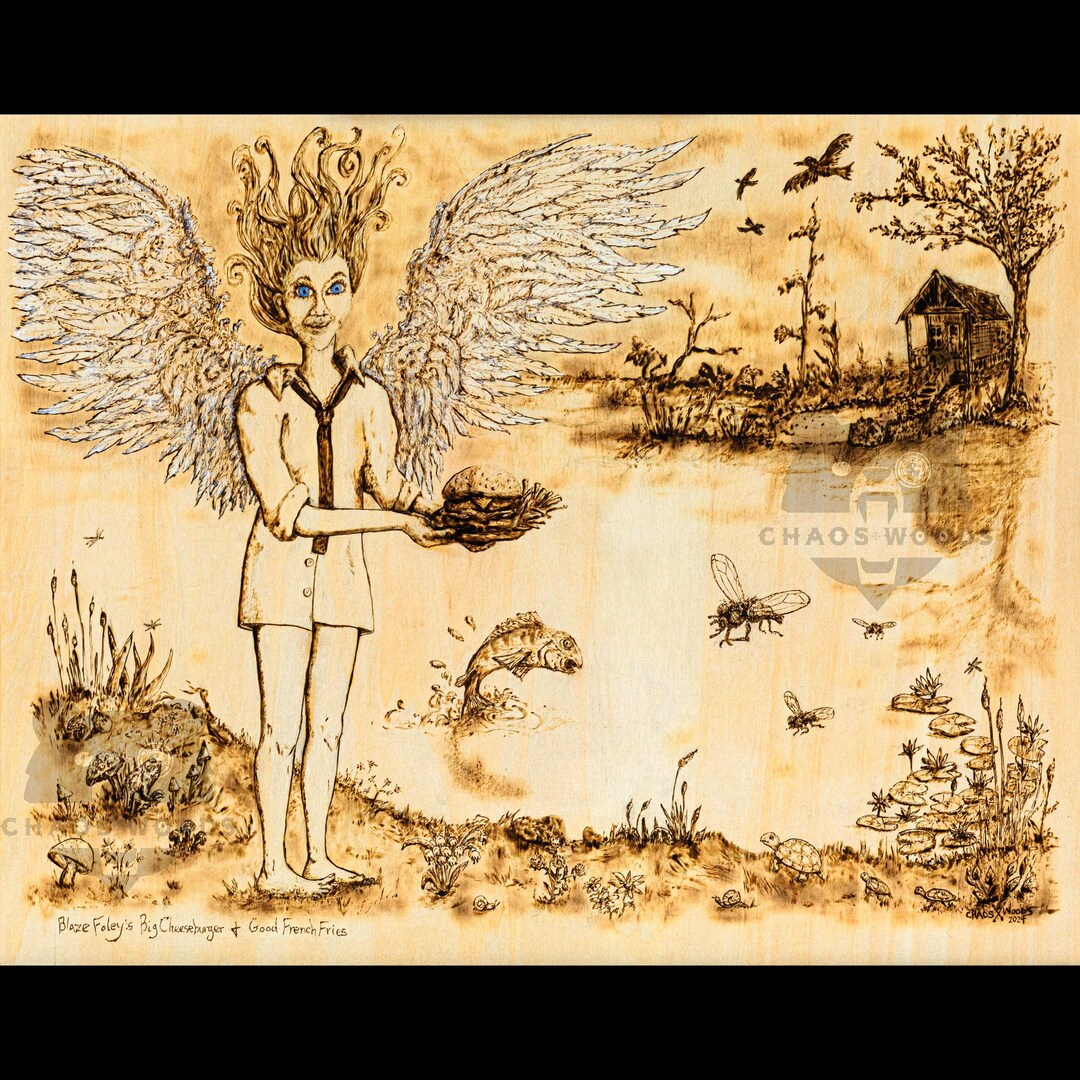 Pyrography Drawing Inspired by Texas Singer Songwriter Blaze Foley ...