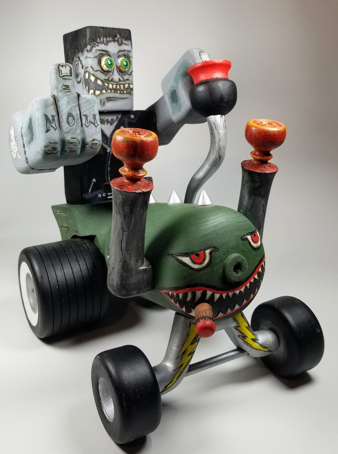 Frankenstein's Monster Rat Fink Rat Rod Bomb Sculpture - Etsy