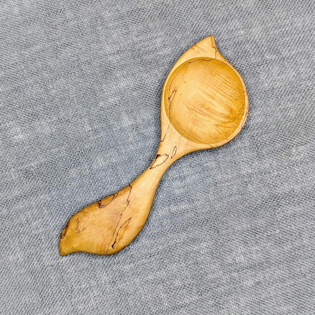 Hand Carved Spalted Maple Scoop Spoon: Rustic Kitchen Decor, 5th ...