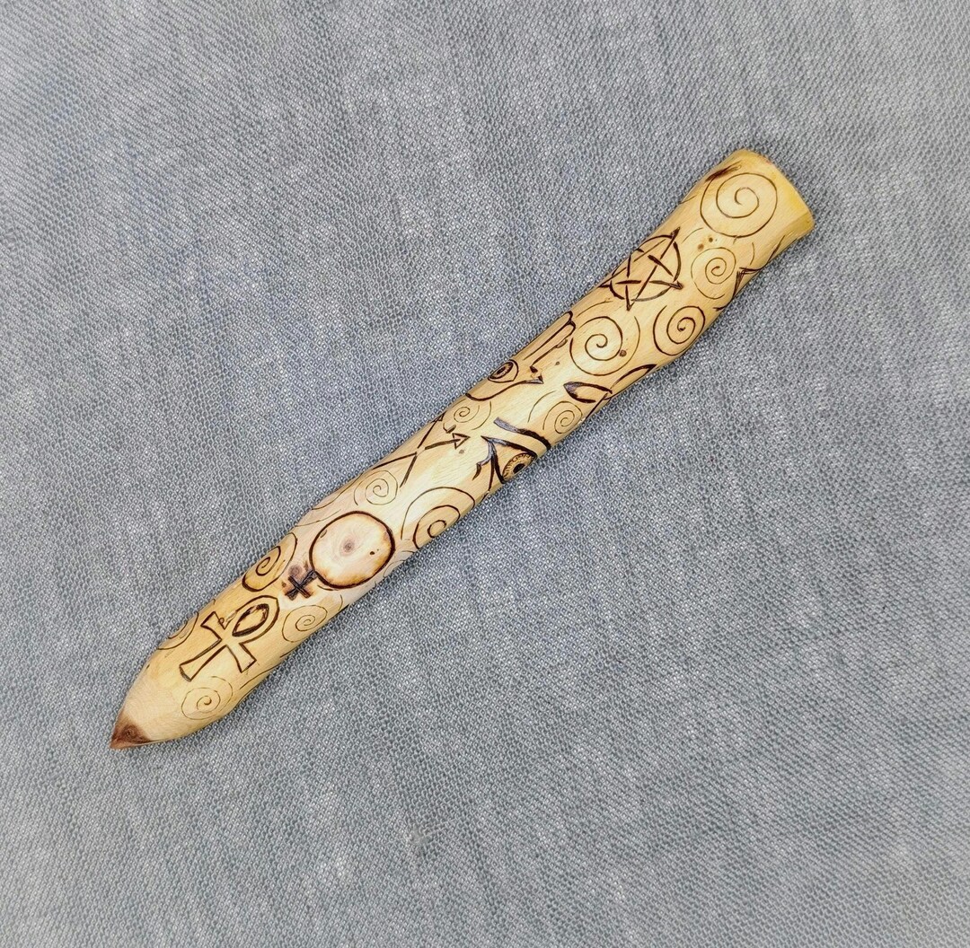 Handmade Wood Protection Stake – Pagan Symbols - Etsy