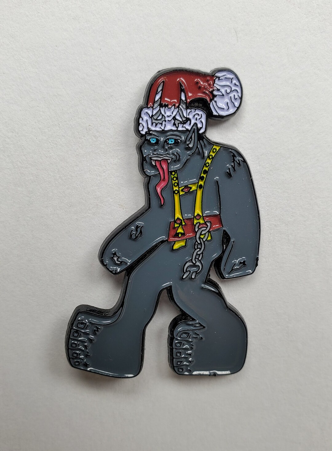 Krampus Meets Bigfoot Lapel Pin Great Gift for Fans of Santa, Sasquatch ...