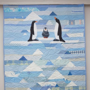 Penguin Family Patchwork Blanket, - Etsy