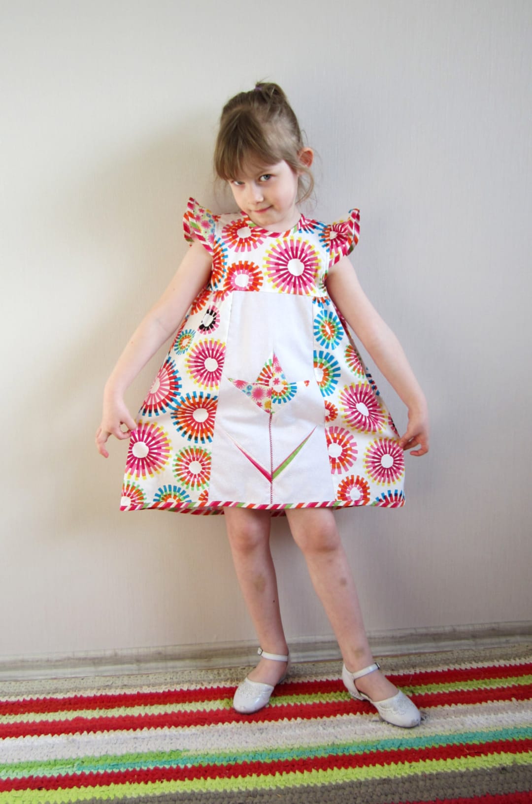Patchwork Flower Girl Dress: Colorful Cotton Summer Dress - Etsy