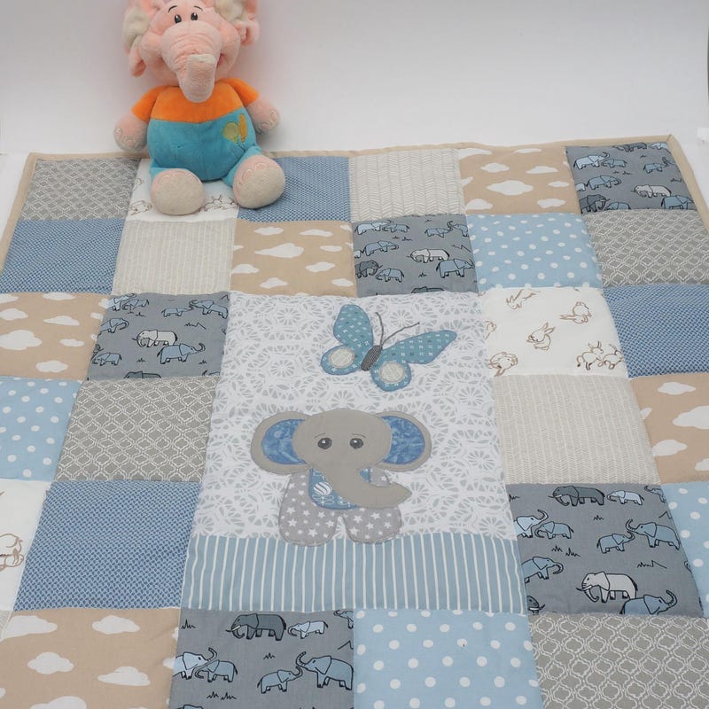 Gray Baby Quilt - Etsy