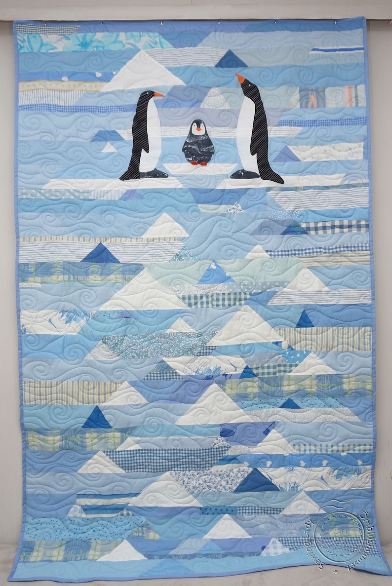 Penguin Family Patchwork Blanket, - Etsy