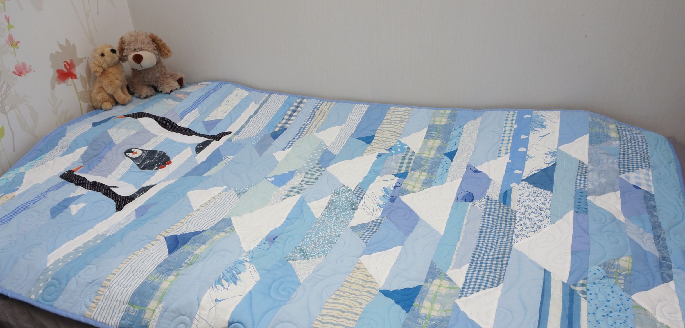 Penguin Family Patchwork Blanket, - Etsy
