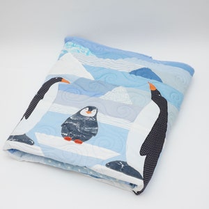 Penguin Family Patchwork Blanket, - Etsy
