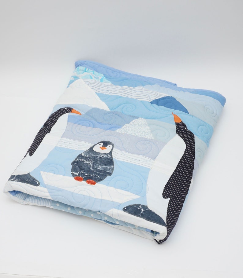 Penguin Family Patchwork Blanket, - Etsy