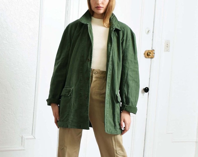 Vintage Army Green Chore Jacket - Etsy