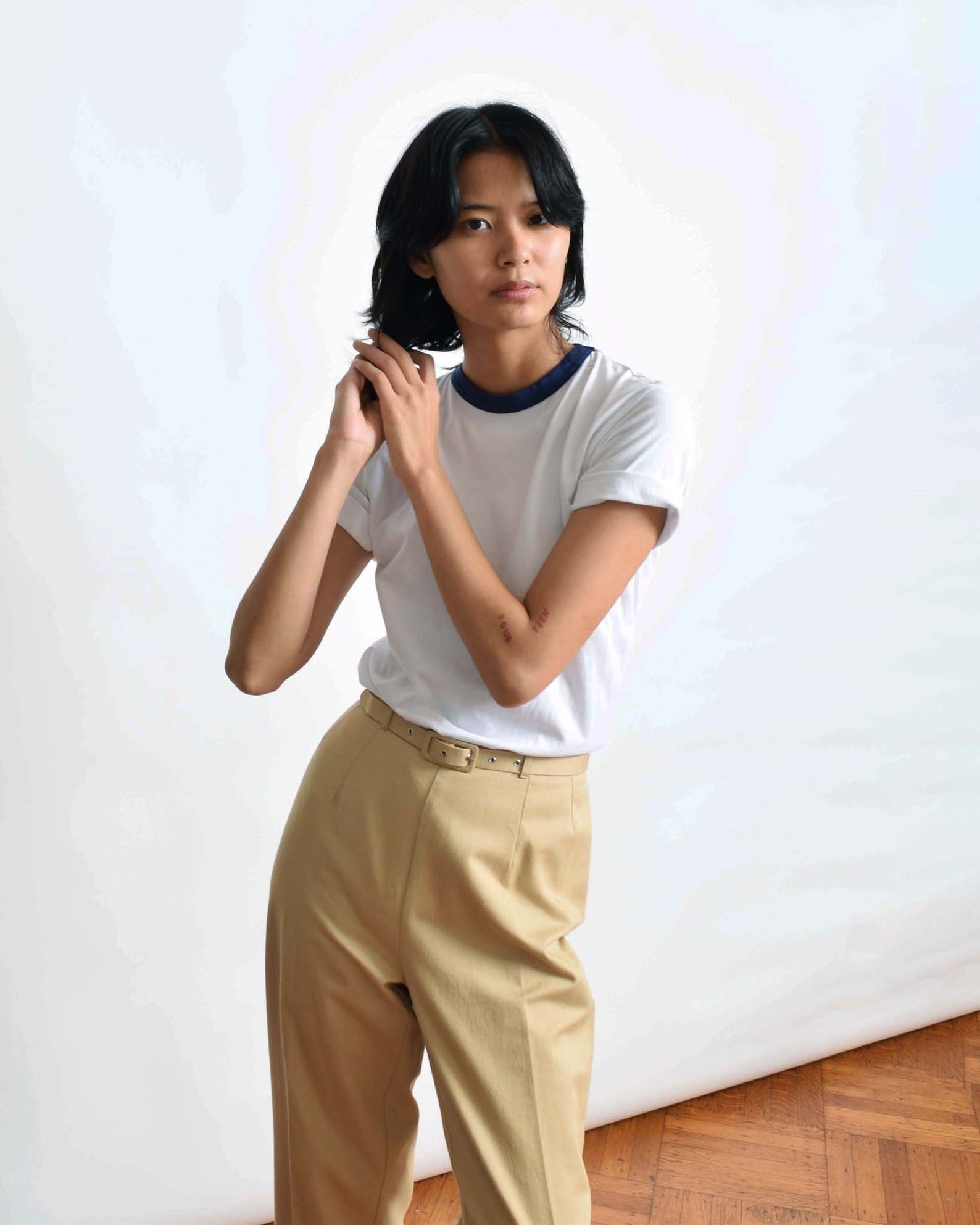 Vintage White Cotton Ringer Tee Classic T Shirt S M L - Etsy