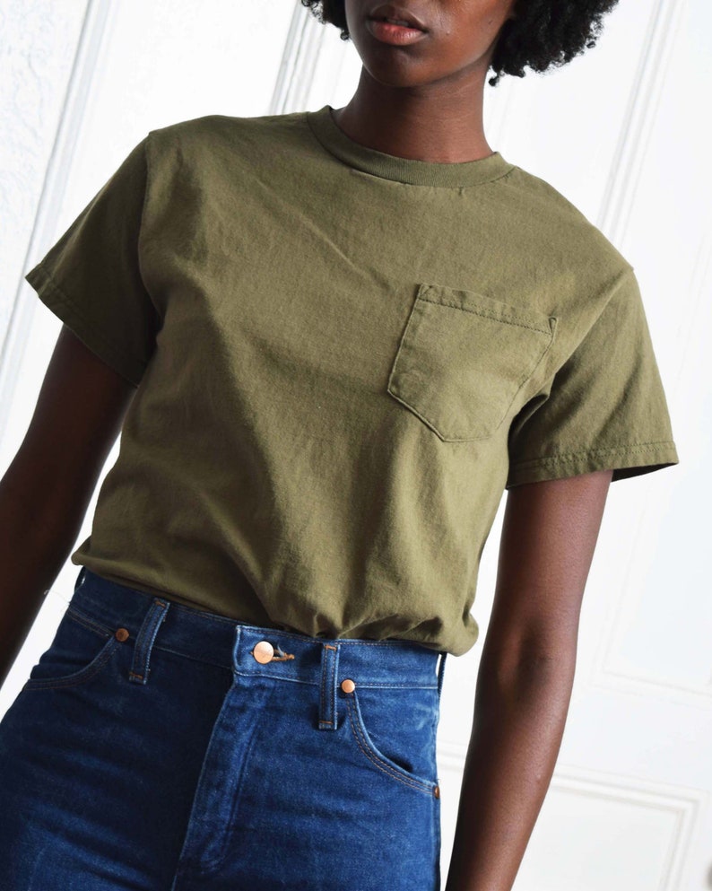 Vintage Pocket Tee - Etsy