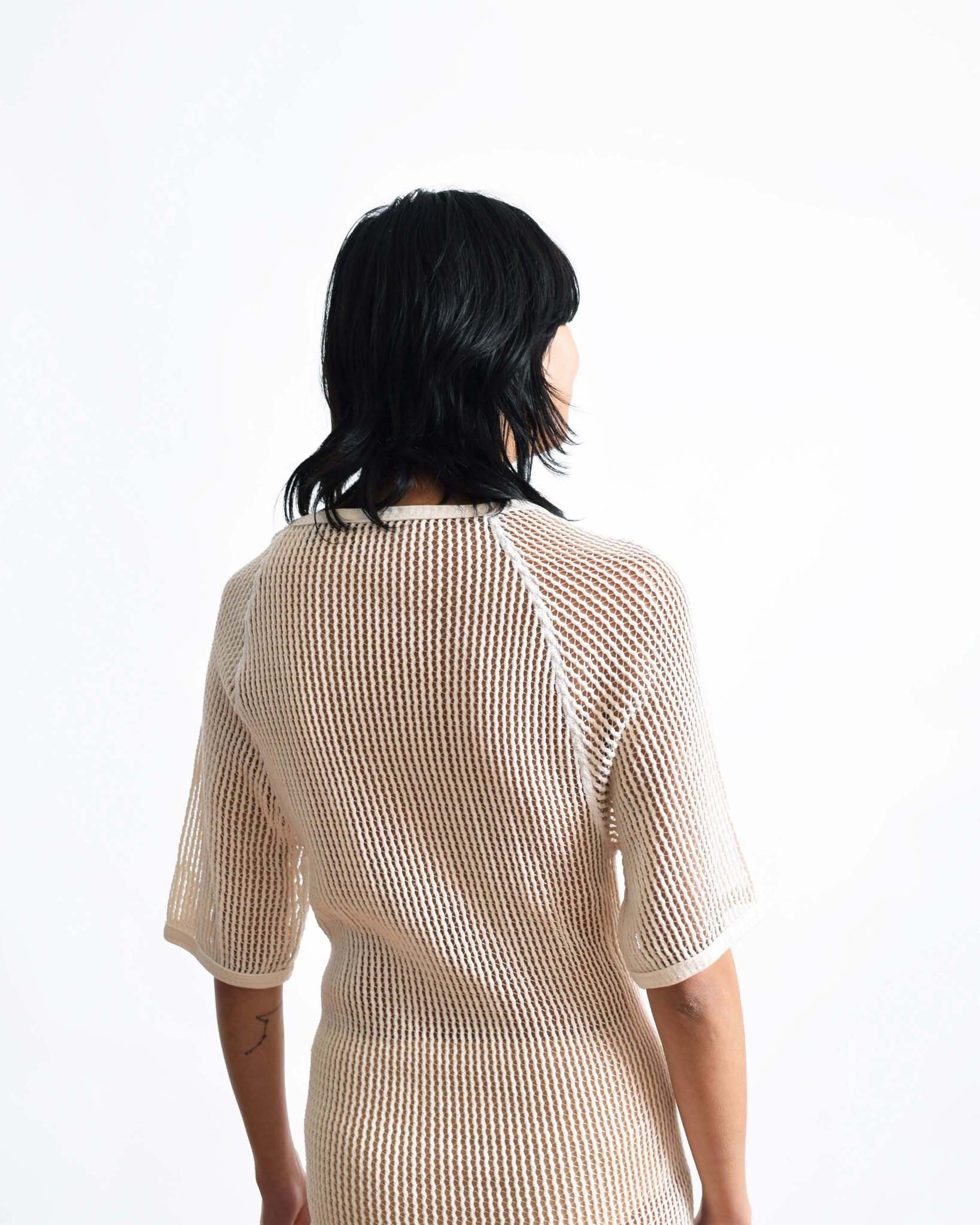 Vintage Cotton Net Dress Ivory Mesh Tee Shirt Dress XS S - Etsy