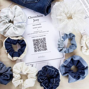Scrunchie Pattern, PDF Downloadable Pattern, Upcycled Denim Scrunchie ...