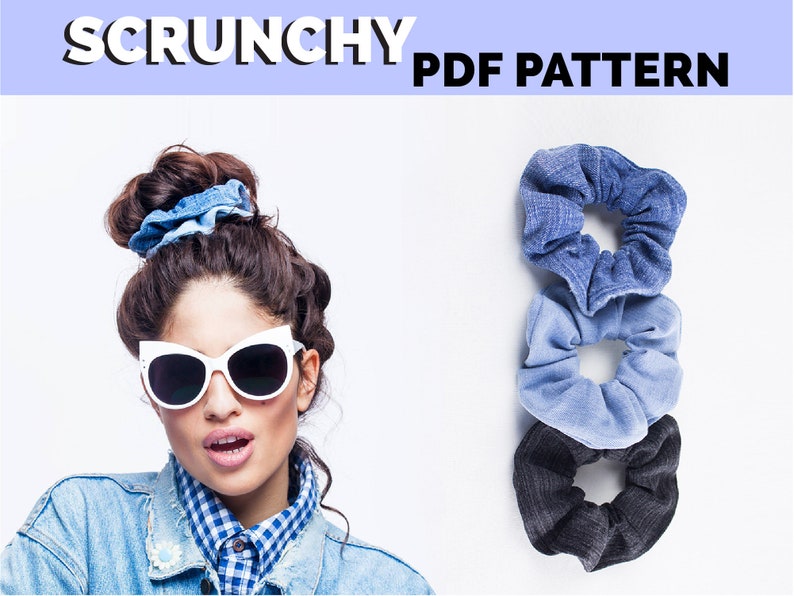 Scrunchie Pattern, PDF Downloadable Pattern, Personal License, Upcycled ...