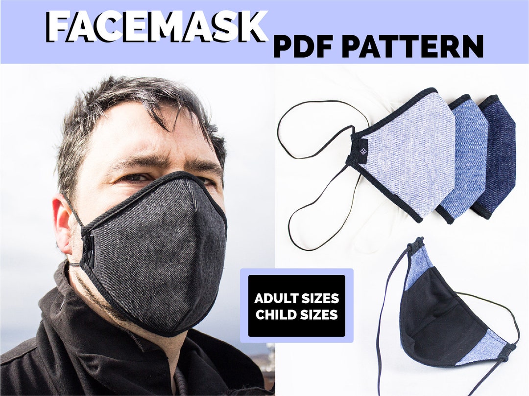 Face Mask Pattern PDF Fabric Mask Pattern Cloth Mask - Etsy