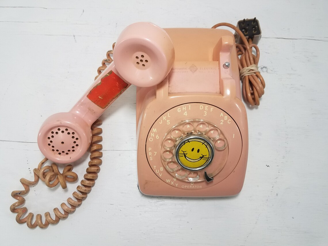 Pink Rotary Desk Phone - Free Shipping to the Lower 48! - Etsy