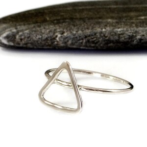 Element Ring. Sterling Silver Ring. Four Elements. Triangle Ring ...