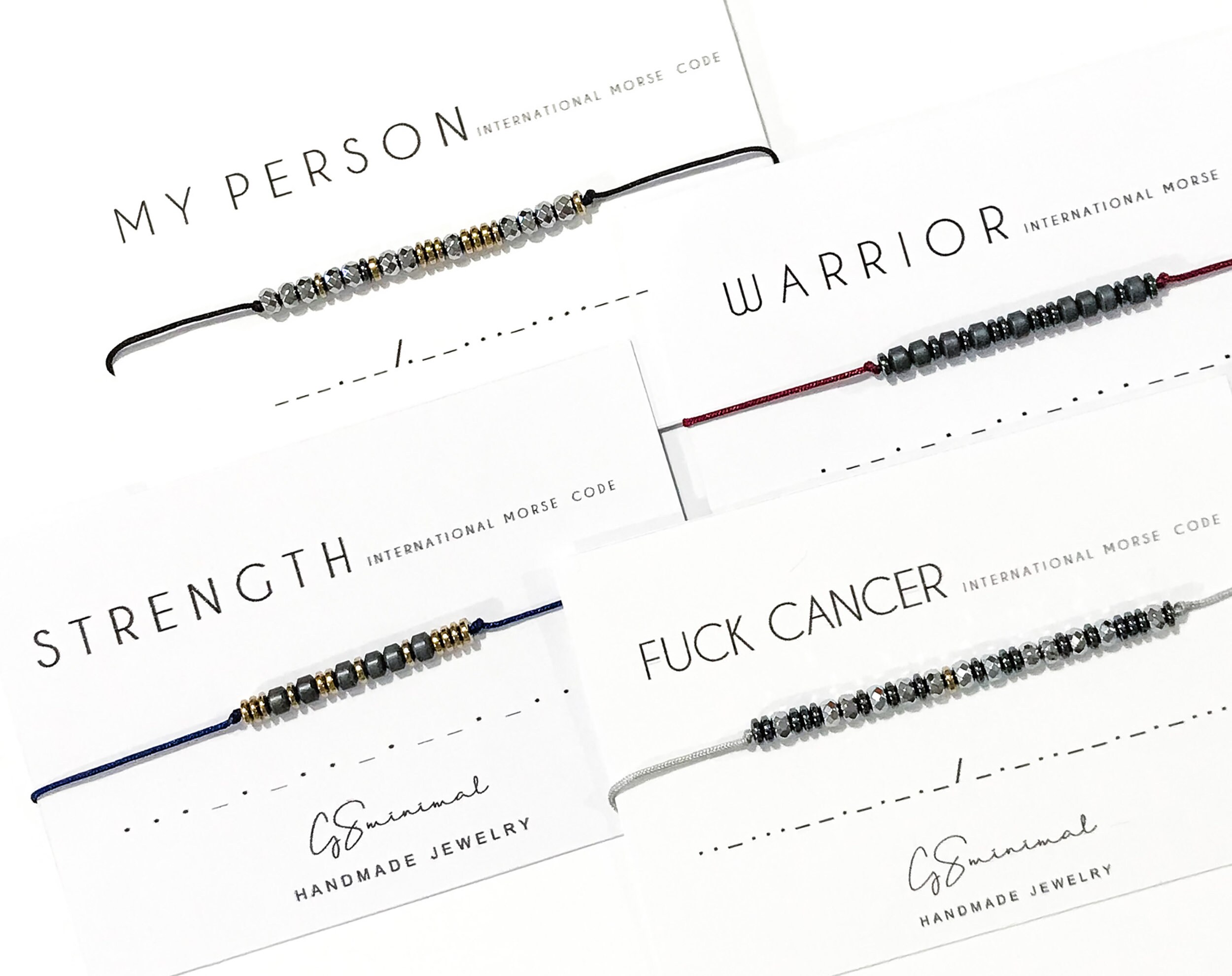 Strength Morse Code Bracelet Custom Morse Code Bracelet Mens | Etsy