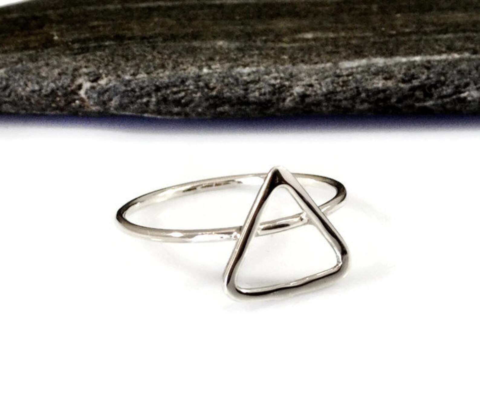 Element Ring. Sterling Silver Ring. Four Elements. Triangle - Etsy