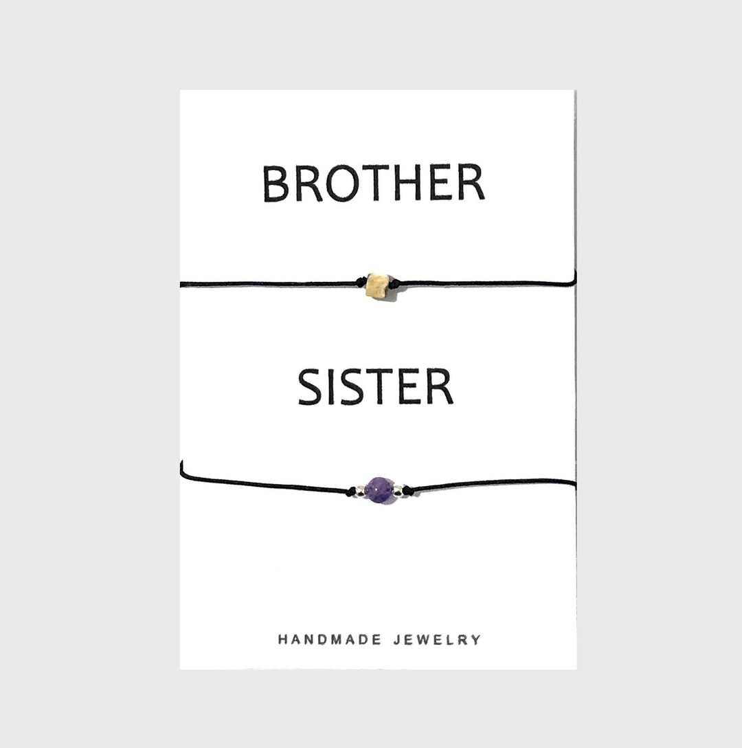 Brother Sister Bracelets - Matching Family Bracelets Set - Sibling Gift ...