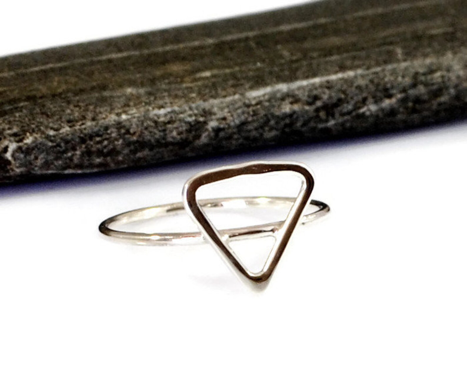 Element Ring. Sterling Silver Ring. Four Elements. Triangle | Etsy