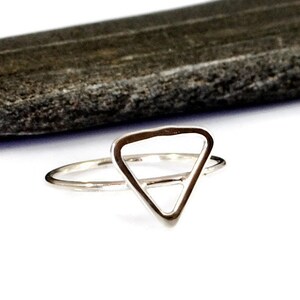 Element Ring. Sterling Silver Ring. Four Elements. Triangle Ring ...