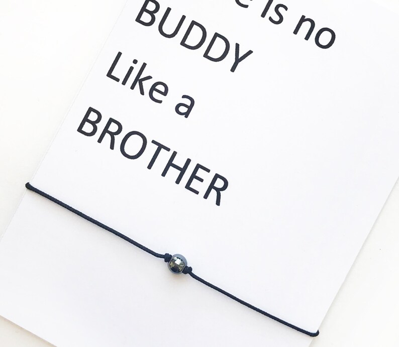 No Buddy Like Brother Wish Bracelet Gemstone Bracelet | Etsy