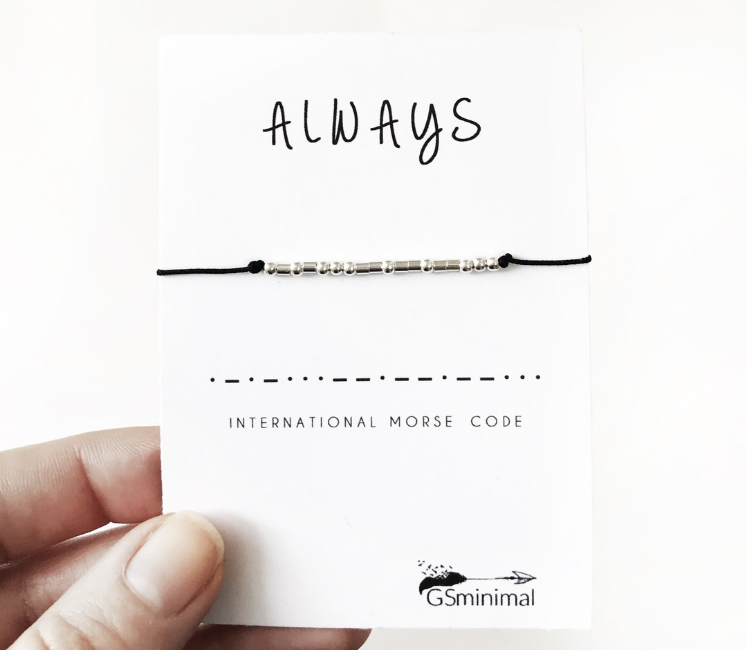 Always Morse Code Bracelet, Sterling Silver Personalized Morse Code ...