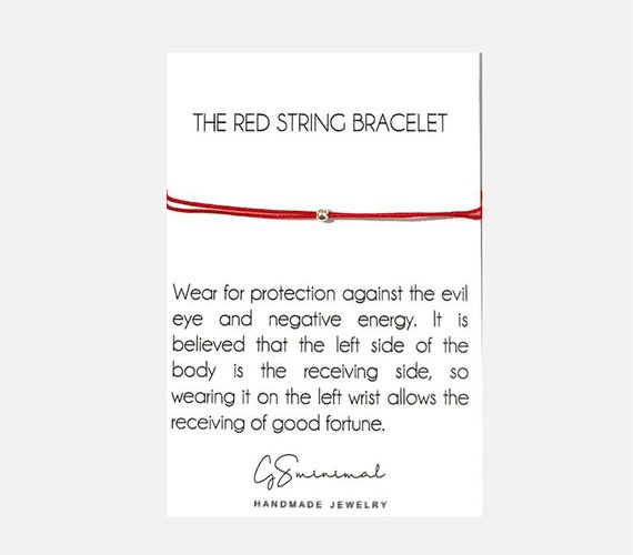 Red String Bracelet for Protection Sterling Silver 3mm Bead | Etsy