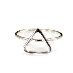 Element Ring. Sterling Silver Ring. Four Elements. Triangle Ring ...