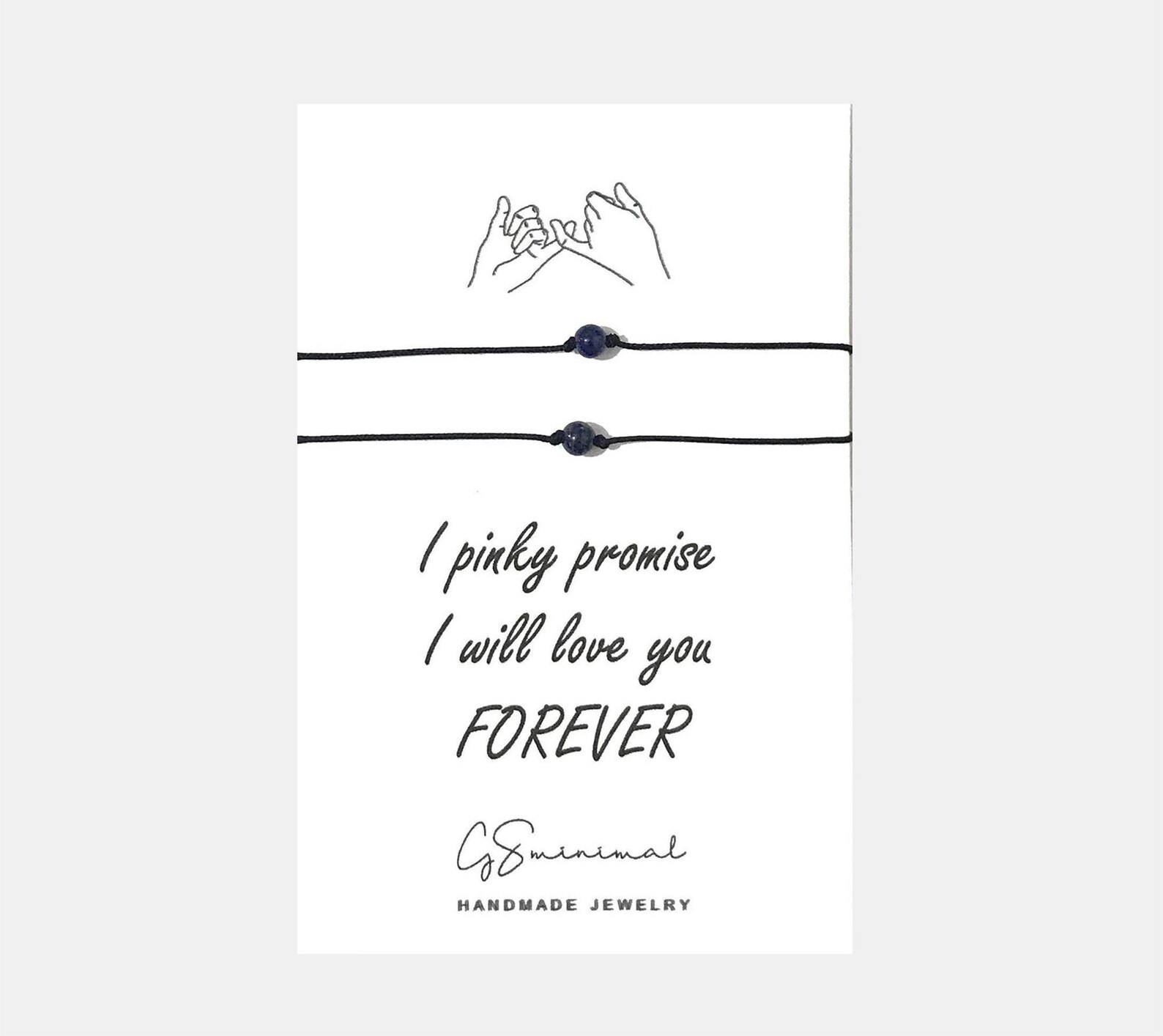 Pinky Promise Bracelet Couples Bracelet Set Wish Bracelet - Etsy