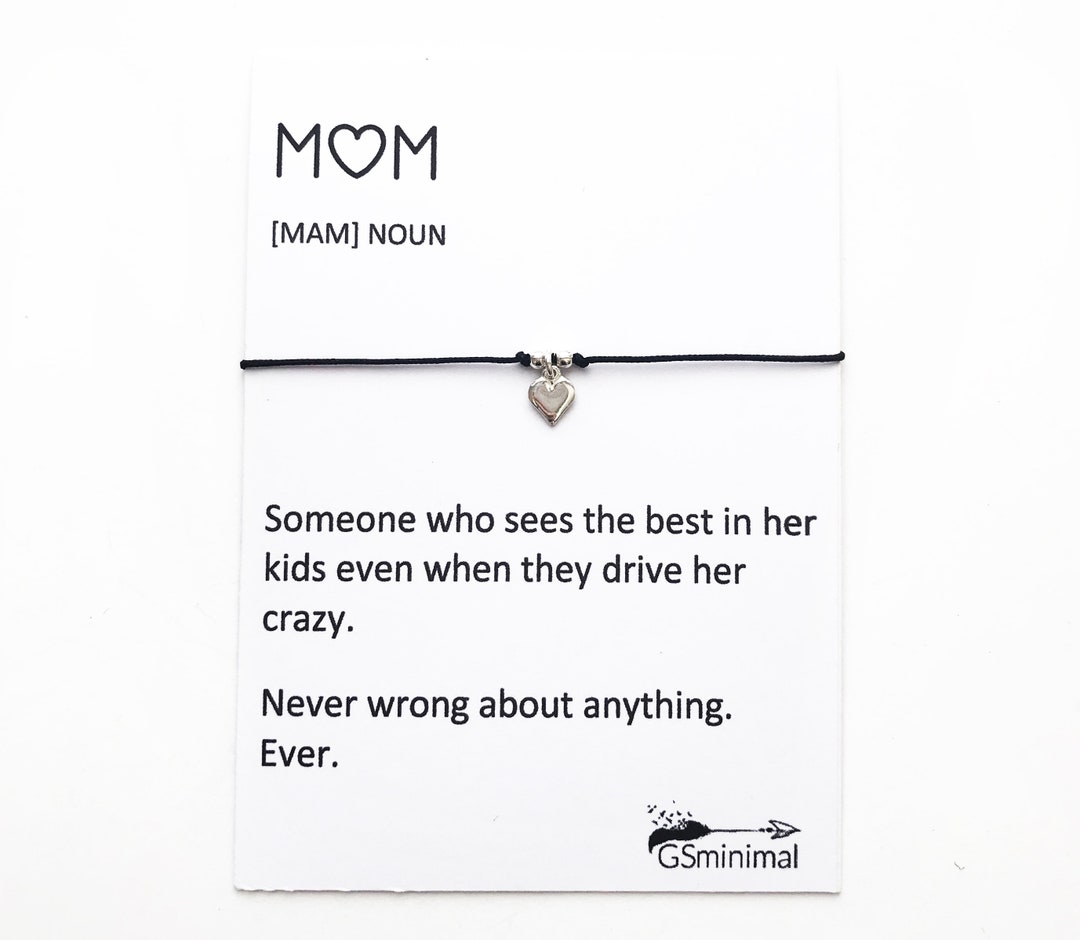 Mom Sterling Silver Heart Bracelet, Mothers Day Gift, Mother Bracelet ...