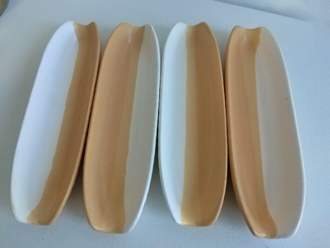 VTG MCM Corn on the Cob Dishes Yellow Ombre' Set of 4 Made in Taiwan - Etsy