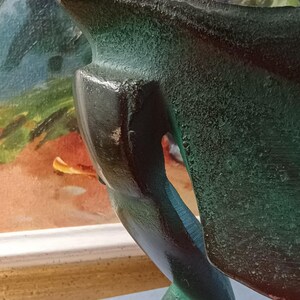 Cast Iron Japanese Geisha Figurine Vintage Verdigris Finish 7" Classic ...